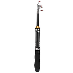 Fishing Rod, Telescopic Fishing Rod Collapsible Fishing Pole Sea Pole Portable Short Pole Ice Fishing Rod Pocket Sea Fishing Tools for Ice Fly Fishing Sea Saltwater Freshwater Kit Gift Festivals