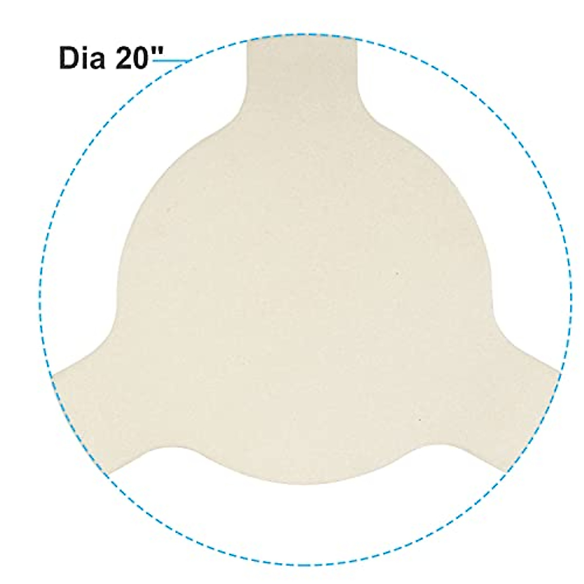 TAILGRILLER 76251 Heat Deflector for Pit Boss K24, 60131 Heat Deflector for Louisiana Grills K24, Ceramic Pizza Stone Smoking Stone Plate Setter Replacement