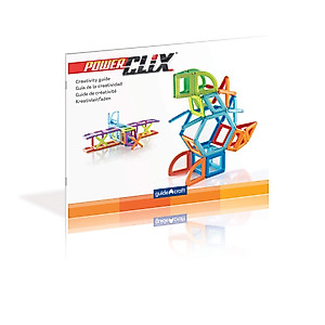 Guidecraft PowerClix Frame Magnetic Building Blocks Set, 100 Piece Magnetic Tiles, Stem Educational Construction Toy
