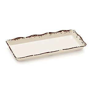 GET ML-154-TC Food Service Display Tray with Scalloped Edges, 14" x 5.5", Tuscan