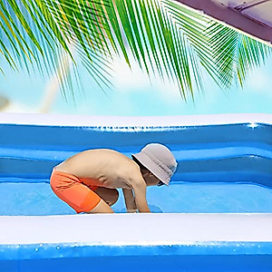 ACETOP Swimming Pool, 102 inch X 68 inch X 20 inch Full-Sized Family Blow up Pool, Thick Wear-Resistant Big Above Ground, Garden, Backyard Water Party (0265)