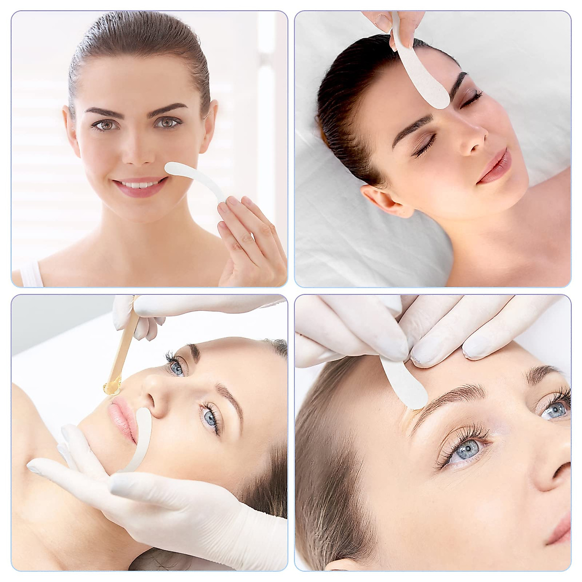 400 Pieces Facial Hair Removal Kit - Wax Strips for Eyebrows, Lips, Face for Women, Men - Home and Travel Use