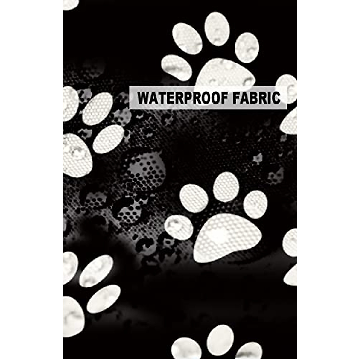 Outdoor Waterproof Throw Pillow Covers 16 x 16 Inches Set of 2 Dog Paw Prints Black and White Decorative Cushion Cover Pillowcase for Garden Patio Tent Beach Bedroom Livingroom Sofa Couch