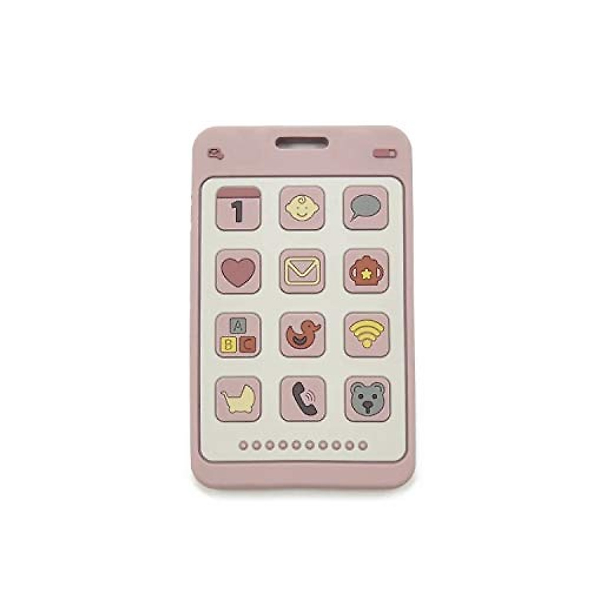 The Wondering Child Silicone Baby Teether Phone - Soft, Flexible, Non-Toxic Teething Toy