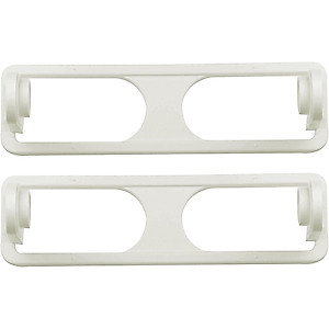 DecorRack Wall Mount Paper Towel Holder, Flexible Shatterproof -BPA Free- Plastic, Vertical or Horizontal Mount, Under Cabinet Folding Dispenser, Includes 2 Screws, Off White (2 Pack)