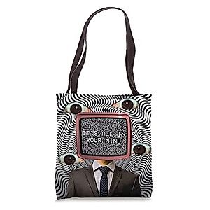 Weirdcore Aesthetic Weird Eyes Optical Illusion Oddcore Tote Bag