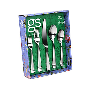 Gourmet Settings 20-Piece Silverware Hotel Collection Flatware Set for 12, Service for 4, Stainless Steel