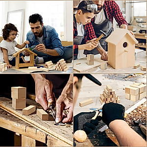 36 Pack Basswood Carving Blocks Set Unfinished Wooden Crafts Wooden Block Basswood for Wood Carving Crafts and Decoration Wood Blocks Wood Carving Wood Blocks for Carving