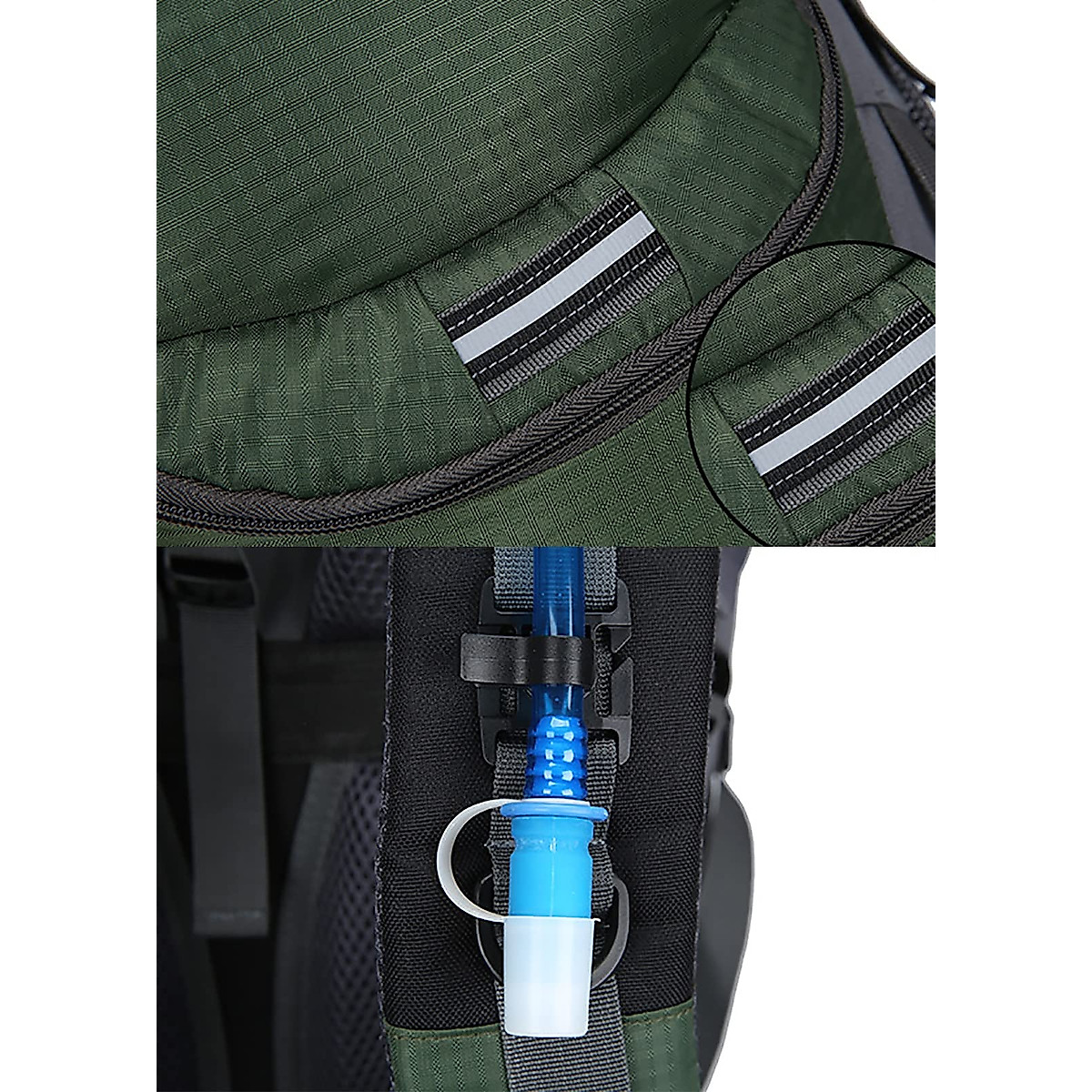 LZJDS Men Women Sports Outdoor Backpack 60L Hiking Bag with Rain Cover Hiking Backpack Daypack,Orange