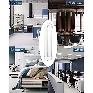 Bug Zapper Light Bulb Replacement for 15W Bug Zapper with 4-Pin Base, Ful 15W-BL U Shaped Twin Tube Bulb for Outdoor Mosquito Zapper, 1 Pack