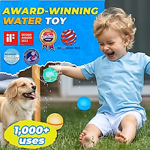 TIZIKCON Reusable Water Balloons with Mesh Bag, Latex-Free Silicone Quick Self-Sealing Water Splash Bomb for Kids Adults Water Game, Bath Toy, Pool Toy, Summer Party Supplies (8PCS)