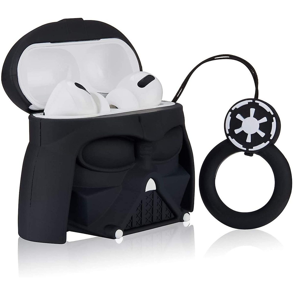 Airpod Pro Case,Darth Vader Anime Silicone Air pods 3 Cover.Cute Cartoon Cool Stylish Character Air pods 3 Charging Cover Accessories Shockproof Kits CHENBAO (Black)