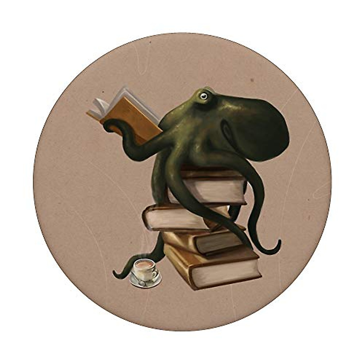 Well-Read Octopus art PopSockets PopGrip: Swappable Grip for Phones & Tablets