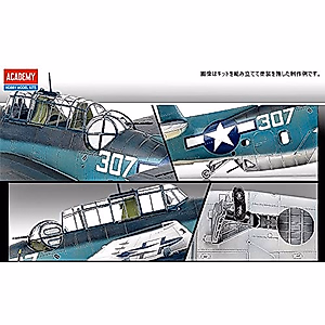 Academy TBM-3" USS Bunker Hill Airplane Model Building Kit, Navy