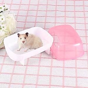 POPETPOP 2 Pcs Hamster Sand Bathroom Chinchilla Sand Bathroom Cleaning Tool Supplies Plastic Box for Hamster