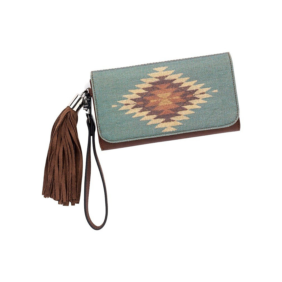 Blazin Roxx Women's Zapotec Aztec Flap Wallet Brown One Size