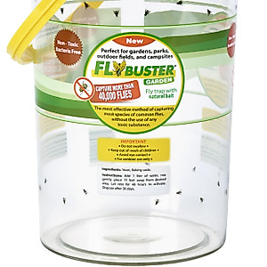 Flybuster Fly Trap - Outdoor Living, Non-Toxic Fly Trap, Pest Control Trap, 2-Liter Garden Size