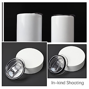 10 Pack 20 oz Skinny Tumbler Replacement Lids Plastic Splash Covers Spill Proof for Skinny Tumbler Lid Clear Cup Covers for 2.76 Inch Mouth Tumbler Cooler