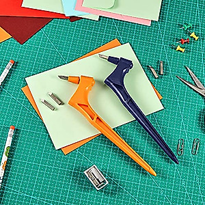 2 Pieces Craft Cutting Tools Stainless Steel Craft Knives with 360-Degree Rotating Blade Precision Art Knife Cutter Art Cutting Tool Handheld Engraving Pen for Craft, Hobby, Scrapbooking, Stencil