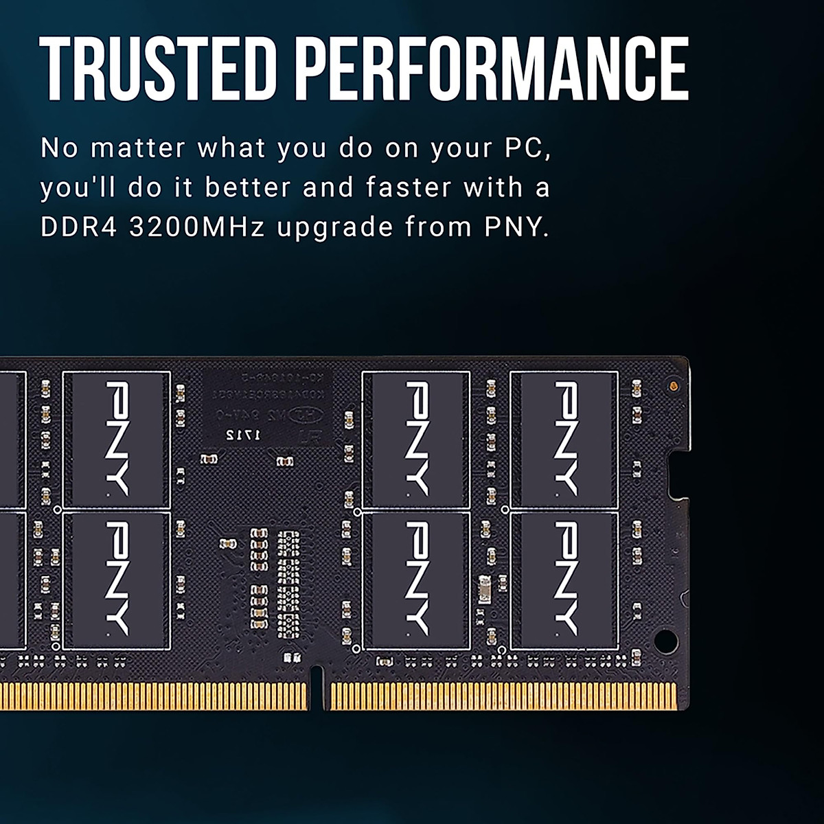 PNY Performance 8GB DDR4 DRAM 3200MHz (PC4-25600) CL22 (Compatible with 2933MHz, 2666MHz, 2400MHz or 2133MHz) 1.2V Notebook/Laptop (SODIMM) Computer Memory Kit – MN8GSD43200-TB