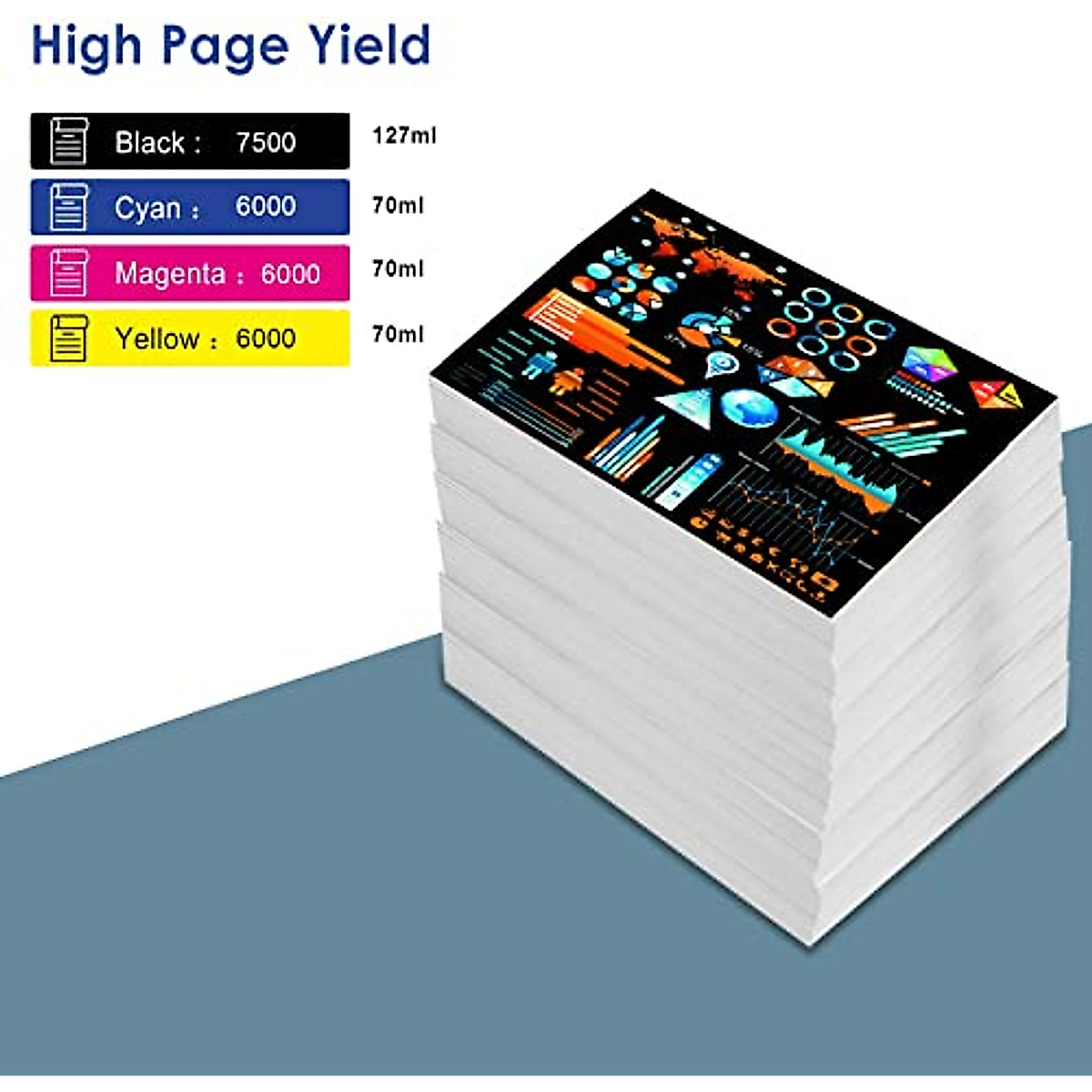 BABU Compatible Ink Bottle Replacement for T502 502 Refill Ink for ET-2700 ET-2750 ET-3760 ET-4760 ET-3700 ET-3760 ET-3750 ET-4750 ET-2760 ET-3850 Printer (Black Cyan Magenta Yellow, 4 Pack)