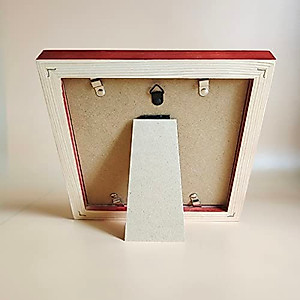 KELE MODEL 6x6 Picture Frames Black. Solid Wood Frame. Set of 2. Plastic Panel (Film Needs to be Removed) Table or Wall.Front Window Opening 5.5x5.5 inch.