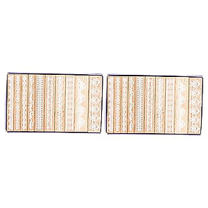 COHEALI 2 Sets Handbook Lace Stamp Card Making Tools Basket Gift Wood Tools Vintage Lace Stamp DIY Wooden Diary Stamp Decorative Stamps Decorative Lace Stampers Diary Decorative Stamp Seal