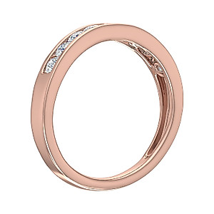 1/2 Carat Channel Set Diamond Wedding Band Ring in 14K Rose Gold (Ring Size 7.5) (I1-I2 Clarity)