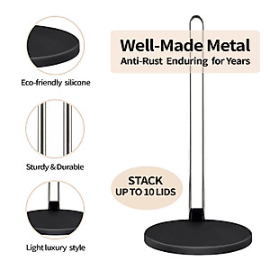 DOSTK 2PC Tumbler Lid Organizer, Tumbler Lid Holders for Kitchen Storage & Organization, Space - Saving Cup Lid Organizer for Yeti Tumbler & Stanley Tumbler & Simple Modern Tumbler Lids, Silicon Base