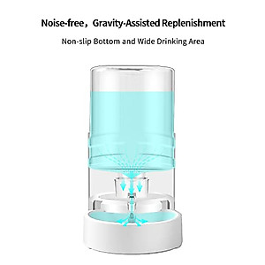 CZPET 3L Pet Water Dispenser Without Electricity Unplugged Automatic Water Bowl Dispenser Gravity Water Dispenser for Cats Water Self Feeder Dog Fountain Dogs Bowl Bottles for Kitten Puppy