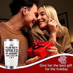 XWLAI Valentines Day Gifts for Wife - Wife Gifts - Wife Tumbler, Valentine, Christmas, Mothers Day, Birthday Anniversary Wedding Present for Her, Women, Best Wife Ever Gift - 20oz Insulated Tumbler