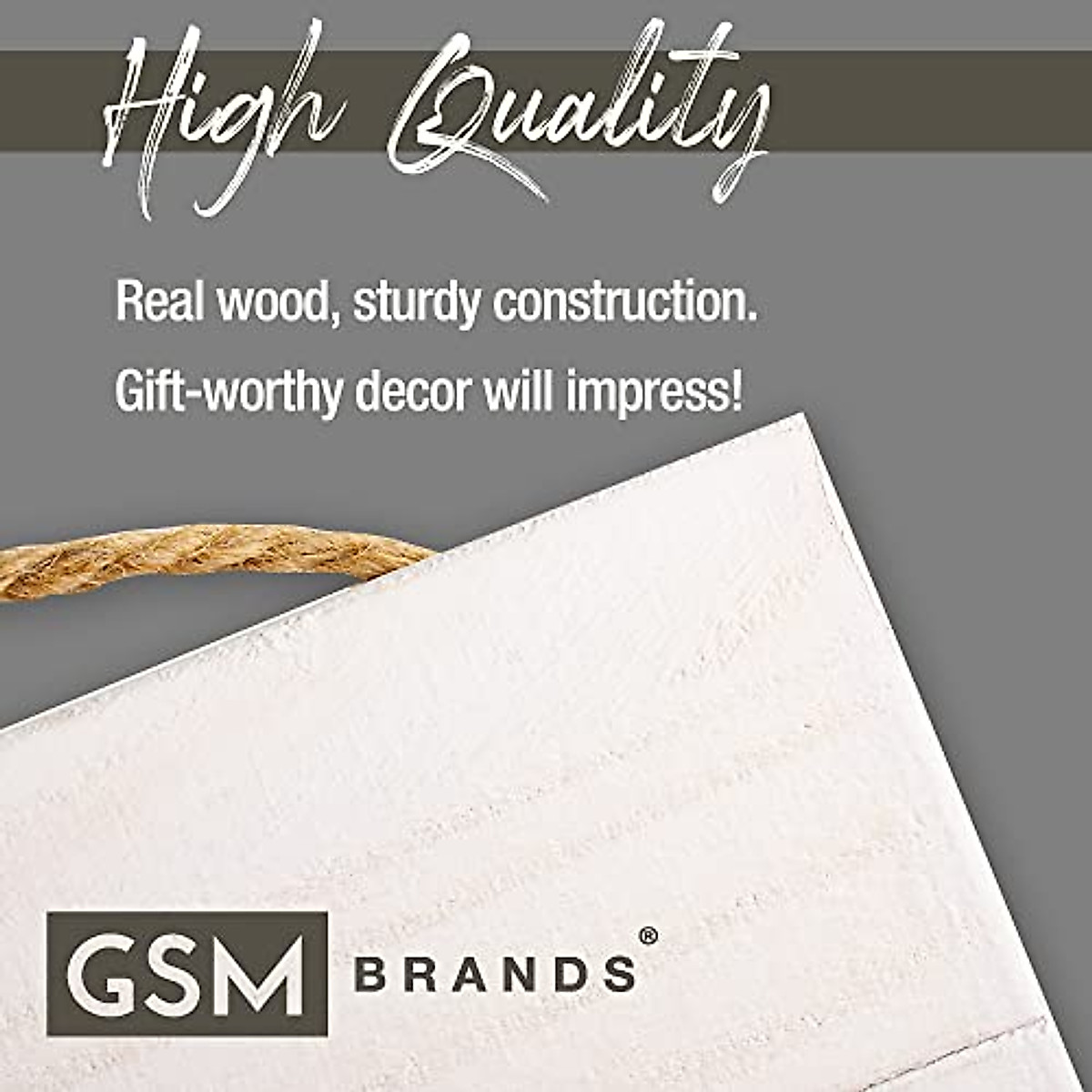 GSM Brands Little Fingers No Shoes Wood Plank Hanging Sign (13.75 x 6.9 Inches)