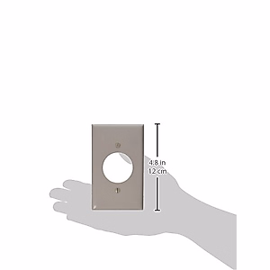 Leviton 2620 30 Amp, 250 Volt, Flush Mounting Locking Receptacle, Industrial Grade, Grounding, V-0-MAX, Black & 80720-W 1-Gang 1.60-Inch Diameter, Device Receptacle Wallplate, White