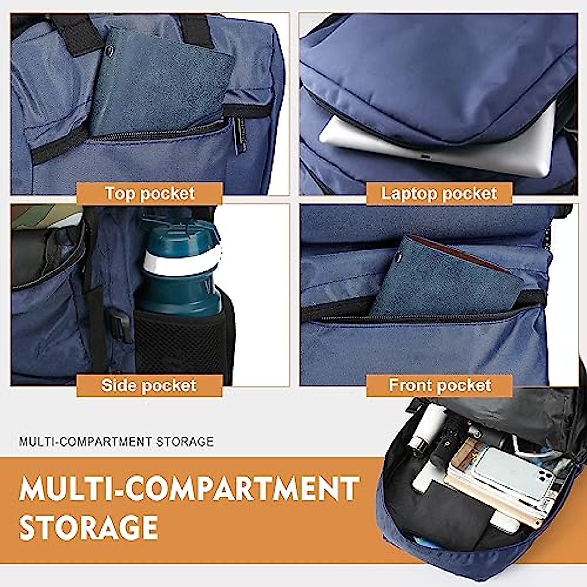 VGCUB Large Travel Camping Hiking Backpack,Lightweight Waterproof Outdoor Sports Rucksack Gym Carry on Backpack Daypack for Women Men Traveling, Jewel blue
