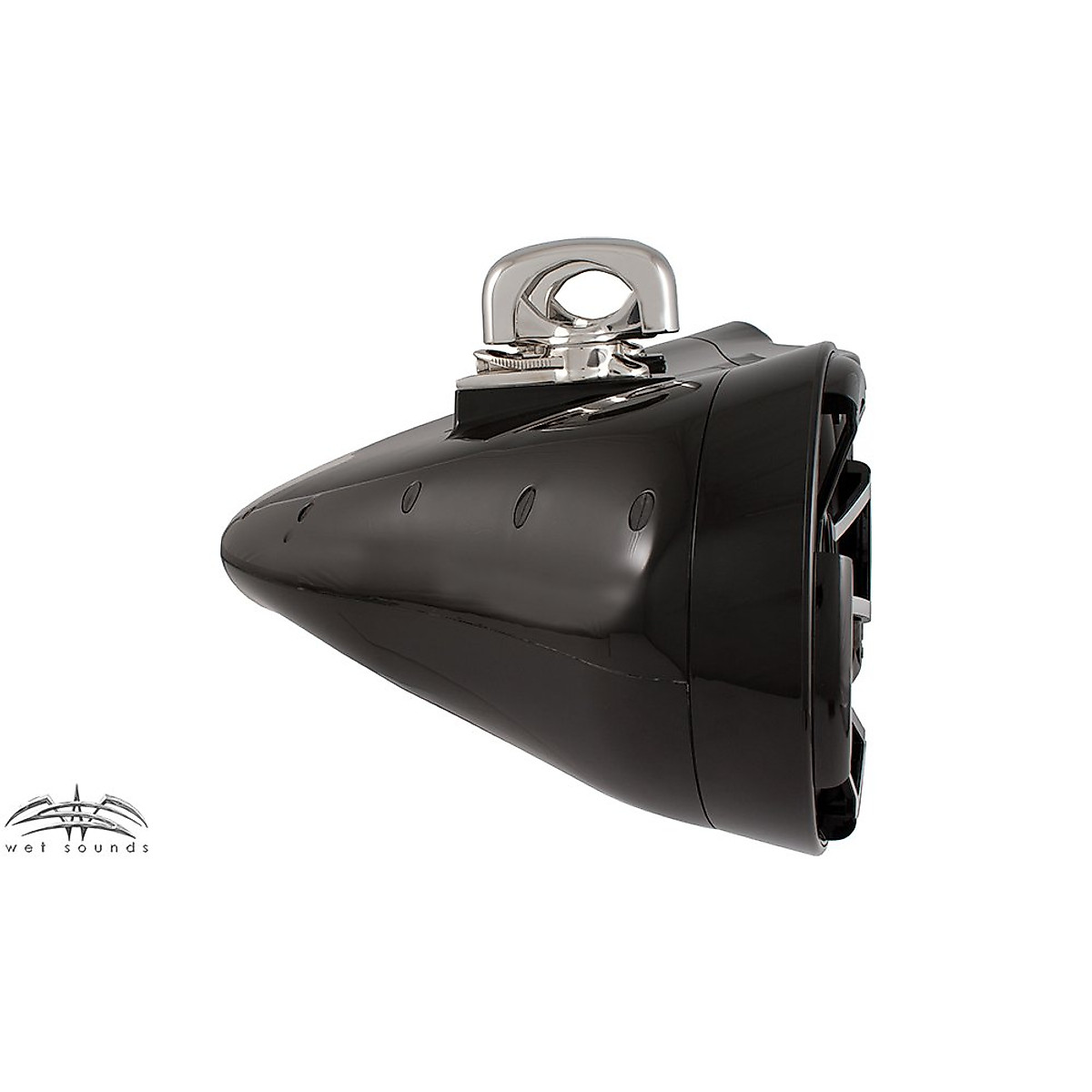 Wet Sounds REV 410 Swivel Clamp Tower Speaker, fits 1-7/8in to 3in Pipes - Black (Renewed)