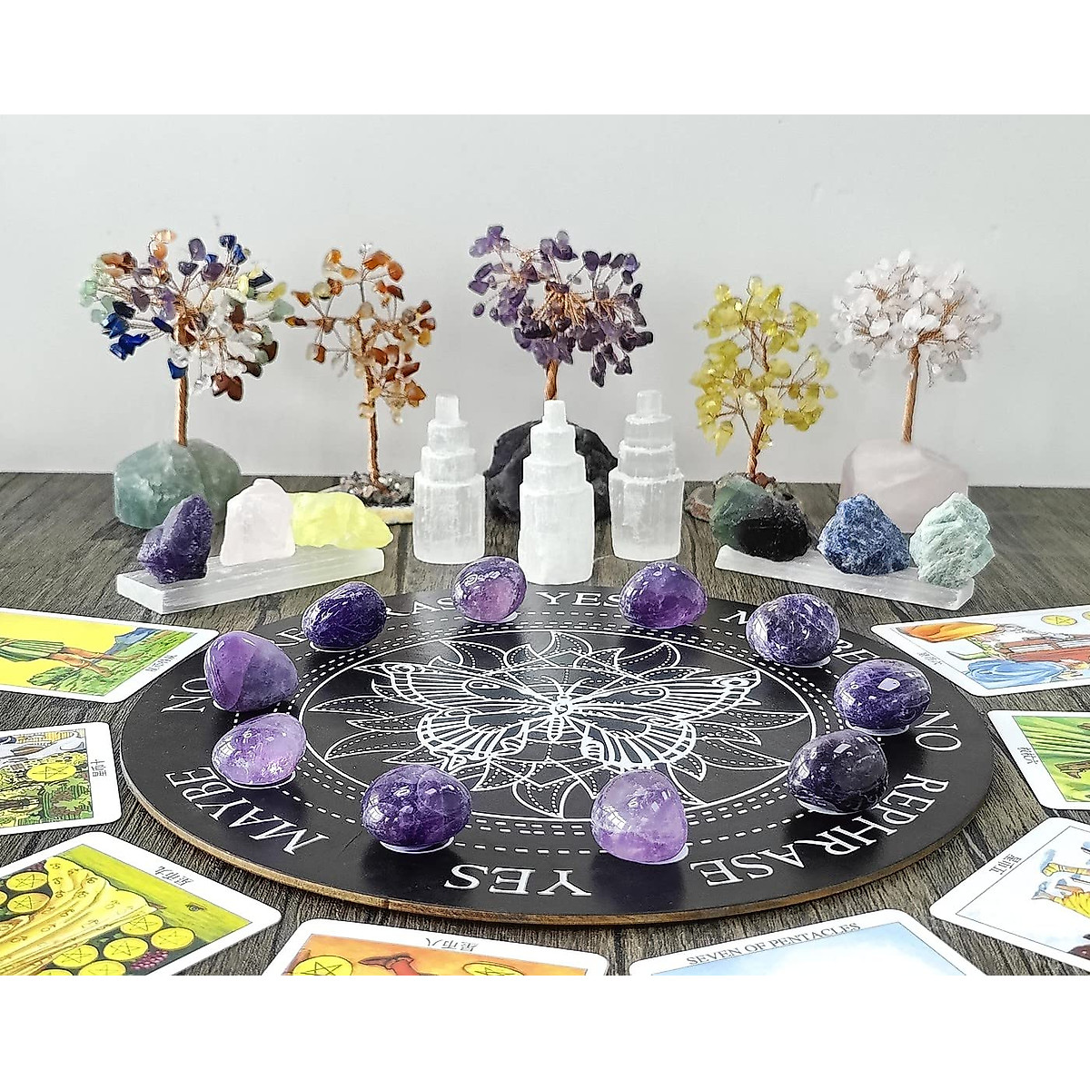 MAIBAOTA Amethyst Crystal Rock Natural Healing Crystals Bulk Polished Tumbled Crystals Stones Rocks Energy Balance Crystal Gemstones Vase Filler Decorative Stones Reiki Witch Quartz Crstal