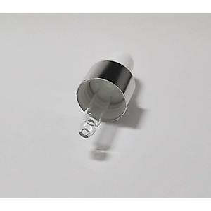 ZbFwmx 20Pack Set 1ML Glass Bottles with Glass Eye Dropper Dispenser for Sample Vial Small Essential Oil Bottle with Glass Eye Dropper, Colognes & Perfumes (Sliver-Clear)