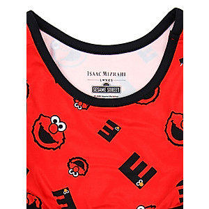 Isaac Mizrahi Loves Sesame Street Elmo Baby Toddler Fit and Flare Soft Dress (18 Months, Baby Red)