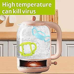 (3-Pack) Bottle Handles for Dr Brown Narrow Baby Bottles, 3 Styles 2 Sizes, Soft Silicone Bottle Holder for Baby Self-Feeding, Teach Baby to Drink Independently,Easy to Grip, BPA Free Soft Silicone