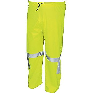 MCR Safety 5182M Luminator Class 3 Stretch Polyurethane/Cotton-Polyester Blend 2-Piece Suit with Roll-Up Hood and 3M Reflective Material, Fluorescent Yellow, Medium