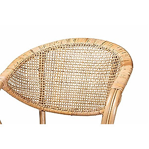 Baxton Studio Varick Modern Brown Finished Rattan Dining Chair
