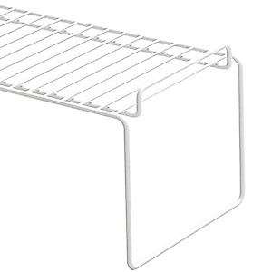 Gralara under Sink Shelf Sink Vanity Organizer Storage Shelve, Storage Shelf Punch Free Convenient Spice Rack Bathroom Shelf for Toilet, Countertop, S White