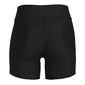 Under Armour Womens HeatGear Armour Mid Rise Shorts , Black (001)/White , Small