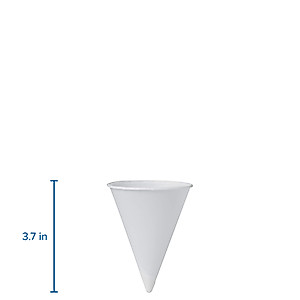Solo 42RCP-2050 4.25 oz White Paper Cone Cups (Case of 5000)