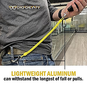 Drop Stop Mobile Phone Tether for Drop Damage and Theft Protection - Universal Phone Lanyard with Carabiners for Secure Vest Attachment - Tablet and Phone Carrier for Daily Activities (Black)