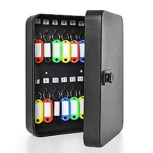Gonioa 28 Key Cabinet Steel Security Lock Box with Combination Lock, Locking Key Organizer, Key Management Key Storage Lock Box with Code, Comes with Key Hooks & Tags Key Lab