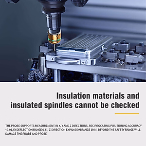 CNCTOPBAOS 3D Light CNC Edge Finder to Find Desktop Center,High Precision 0.01mm X,Y,Z Axis Three Coordinate Measurement Centering Rod,CNC Milling Machine Probe Tool Machining Center Dividing Rod 40mm