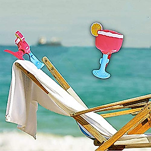 bluesa 2/8 PCS Lemon Cup Beach Towel Clip Large Towel Holder Clothes Pegs Beach Towel Clip Towel Pin Strong Windproof for Clothes Quilt Blanket Home Patio Holiday Pool Chair (13.8x8.7x7cm)