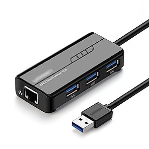 WJCCY USB Hub,USB Ethernet USB 3.0 to RJ45 USB Hub Computer Network Multi-Port Adapter