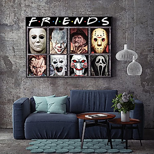 Halloween Diamond Painting Kits for Adults,Horror Theme Diamond Art Kits, 5D DIY Full Drill Diamond Dots Paintings with Diamonds Gem Art and Crafts for Home Wall Decor-12X16inch